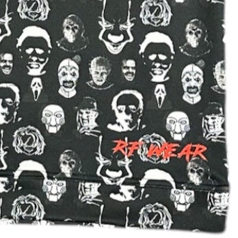 Men's Quarter Zip Horror Faces Top - Black – RFwear