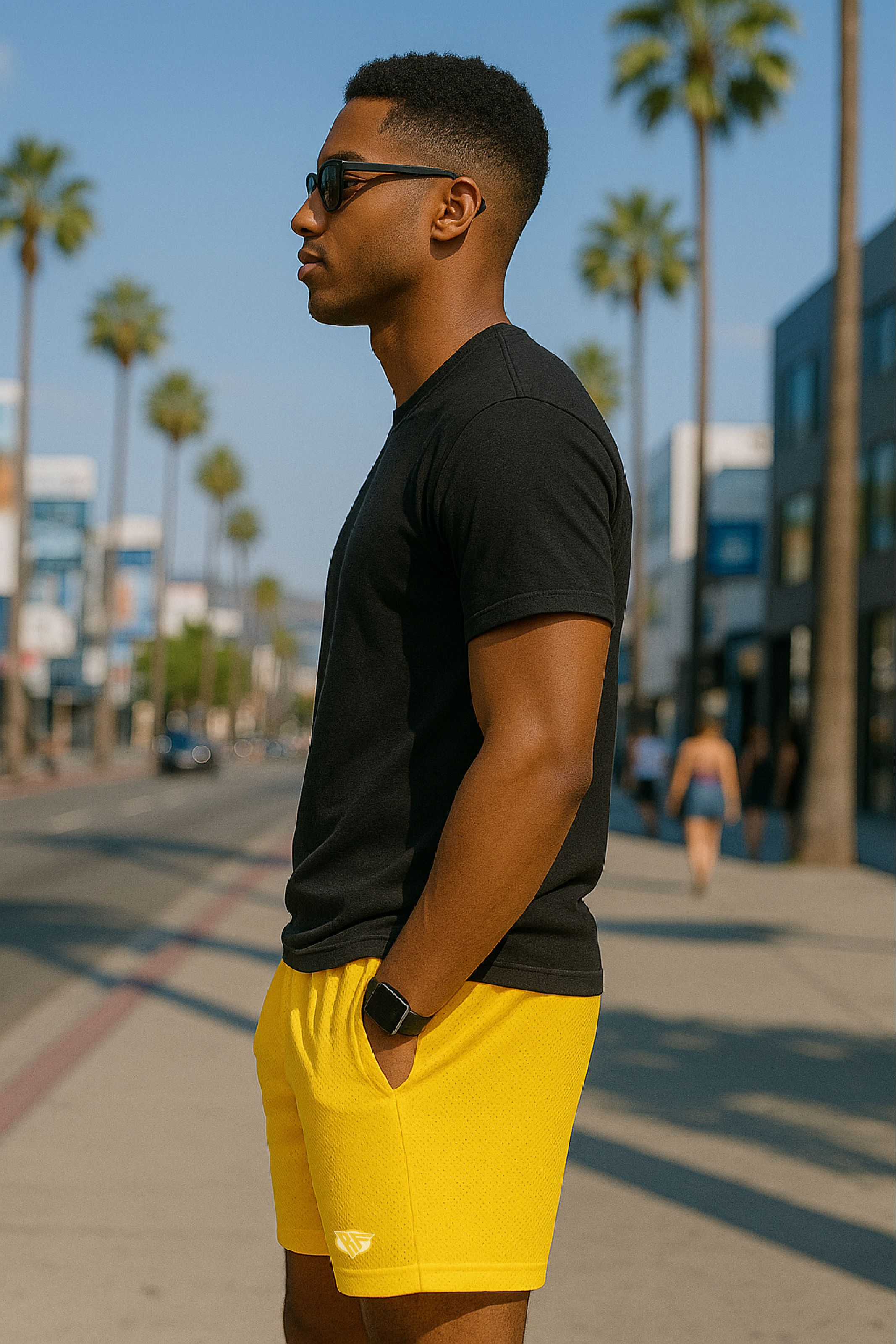 RF-Wear Men's Solid Color Shorts - Yellow – RFwear