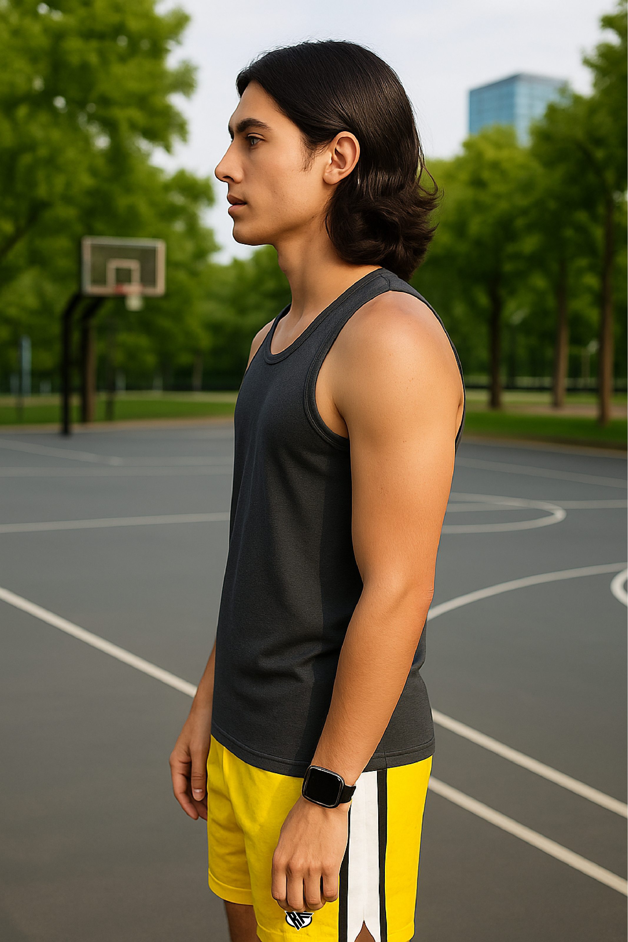 RF-Wear Men's V-Cut White Stripe Shorts - Yellow – RFwear